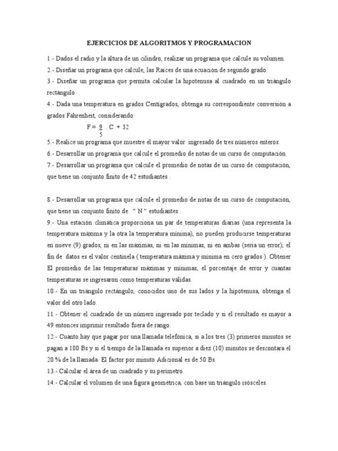 Pdf Guia De Ejercicios De Algoritmo Dokumentips