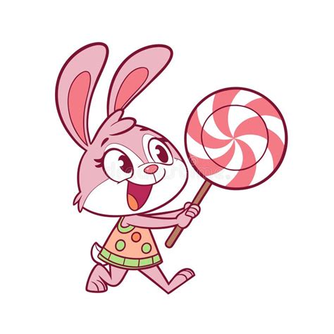 Bubblegum Bunny Bella Cartoon Character Stock Vector Illustration Of