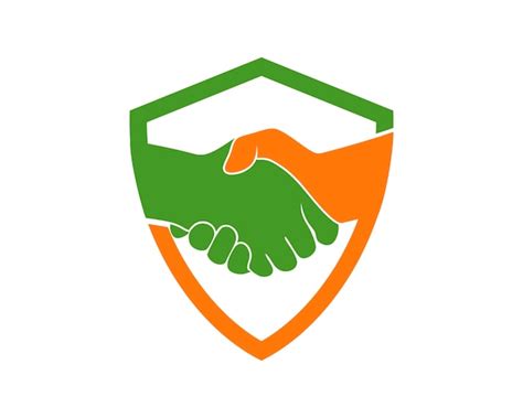 Premium Vector Shield With Hand Shake Inside