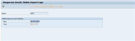 DGP8 SAP Tcode Delete Import Logs DGP8 SAP Tcode Delete Import Logs