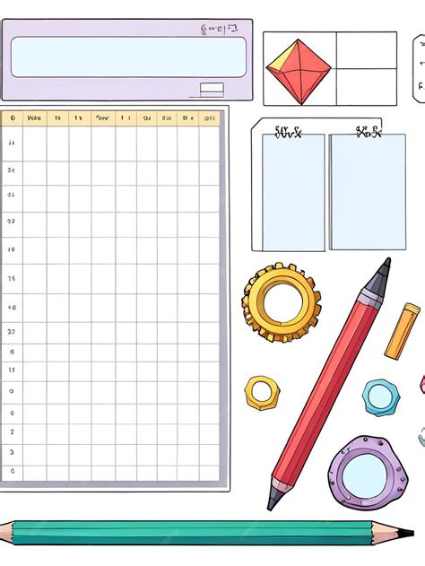 Premium Photo Blank Math Template With Math Tools And Elements