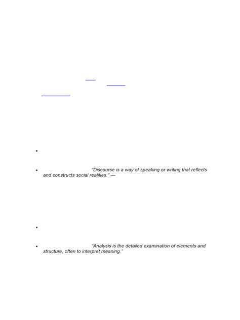 Week One Introduction To Discourse Analysis Pdf Discourse Semantics
