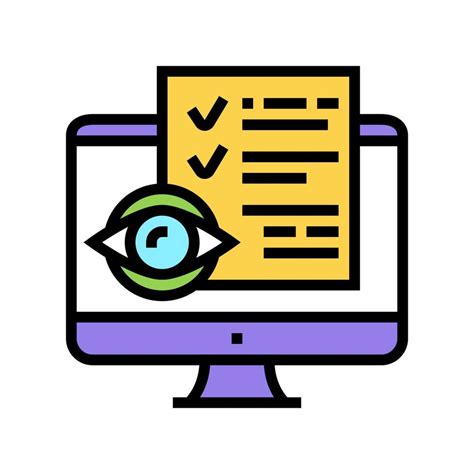 Reading Electronic Document Color Icon Vector Illustration 10317950
