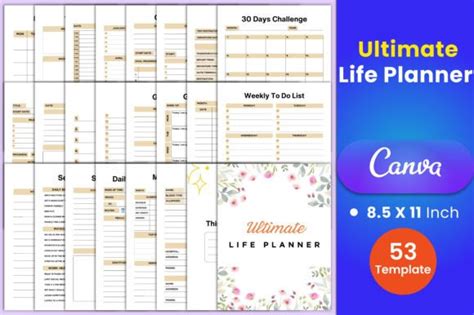Ultimate Life Planner Canva Template Graphic By Munjixpro · Creative