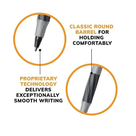 Bic Round Stic Grip Xtra Comfort Ball Pen Medium Point 12 Mm Black