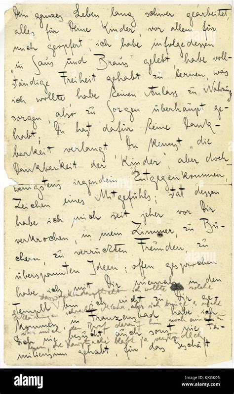 De Kafka Brief An Den Vater 002 Stock Photo Alamy