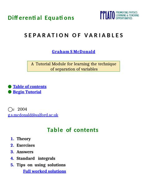 M2 02 Separation Of Variables Pdf