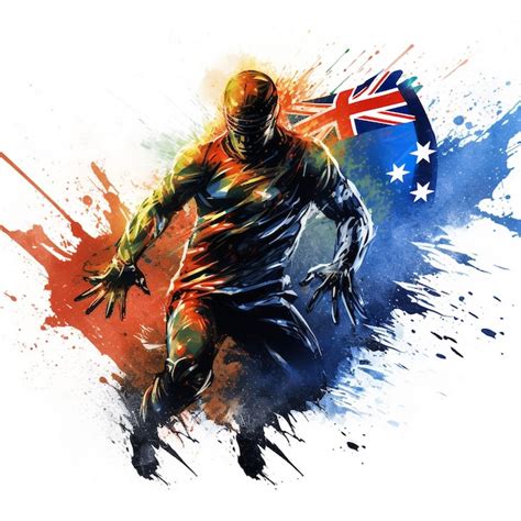 Premium Photo Australian Flag Made Of Colorful Splashes