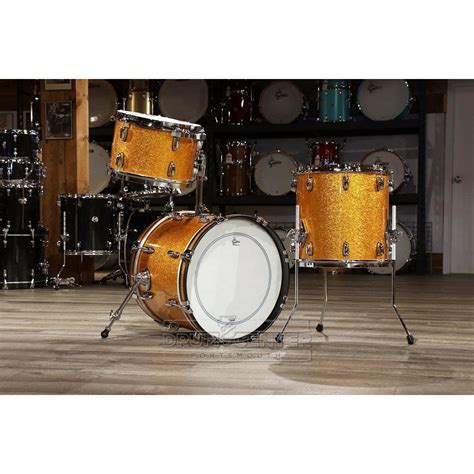 Gretsch Brooklyn 3pc Jazz Drum Set Gold Sparkle Dcp