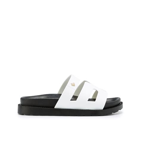 Sena Plain Flat Sandals White