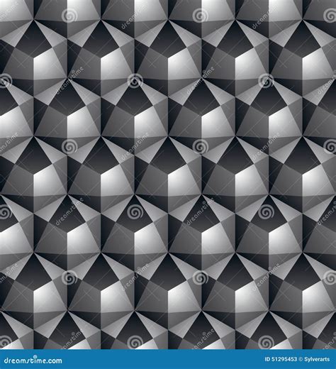 Futuristic Continuous Black And White Pattern Illusive Motif Ab Stock Vector Illustration Of