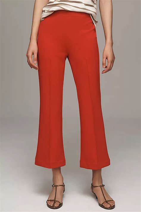 The Margot Kick Flare Cropped Pants By Maeve Textured Edition Anthropologie