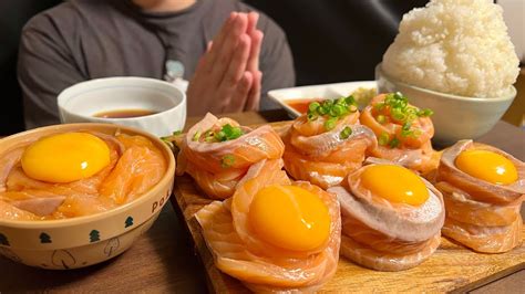 【咀嚼音】サーモン麺を食べる Eating Soundsasmrmukbang Youtube