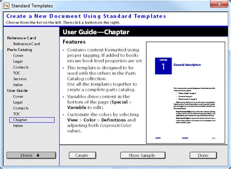 Adobe FrameMaker 12 Default Document Templates Technical