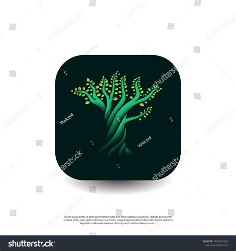 Vector Icon Minimalist Tree Illustration Stock Vector Royalty Free Shutterstock