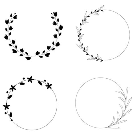 Premium Vector Set Of Circular Frames In Vector Round Frames Isolated On A White Background
