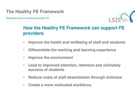 Ppt The Healthy Fe Framework Making The Case For Introducing