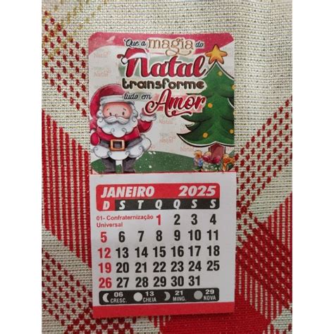 Brinde Natal Mini Calendário imã de geladeira un Shopee Brasil