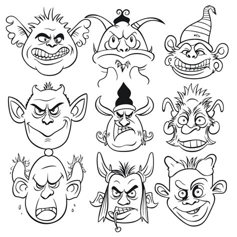 Black And White Drawings Of Faces