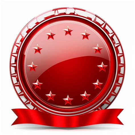 circle red badge design premium ai generated image