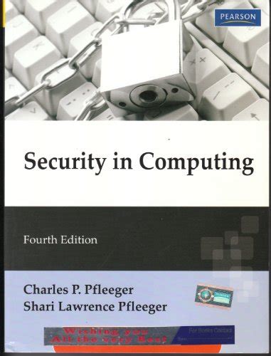 Security In Computing 4th Edition Pfleeger Shari Lawrence