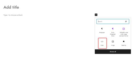 how to display code with wordpress gutenberg code block zettahost