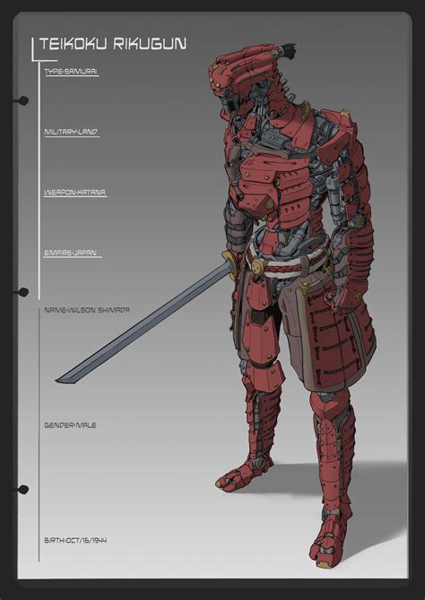 Artstation Robot Samurai Bruno Marquez Robot Samurai
