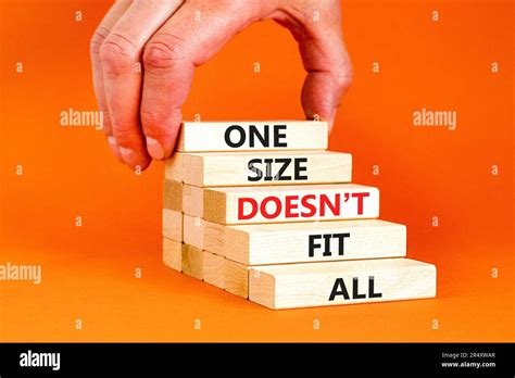One Size Does Not Fit All Symbol Concept Words One Size Does Not Fit