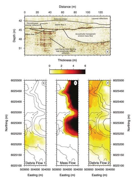 Vertical Prole Through 3d Seismic Volume A Along With Isopach Maps