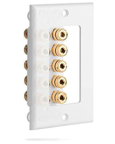 Fosmon [five Speaker Home Theater Wall Plate Premium Quality Gold