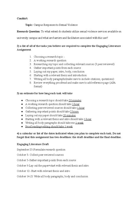 Skills Task Tutorial Work For The Spotlight Couldn T Topic Campus Responses To Sexual