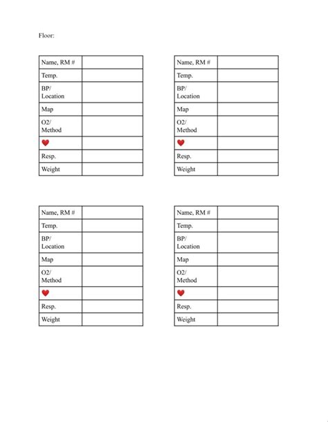 Printable Vital Signs Chart Printable Word Searches