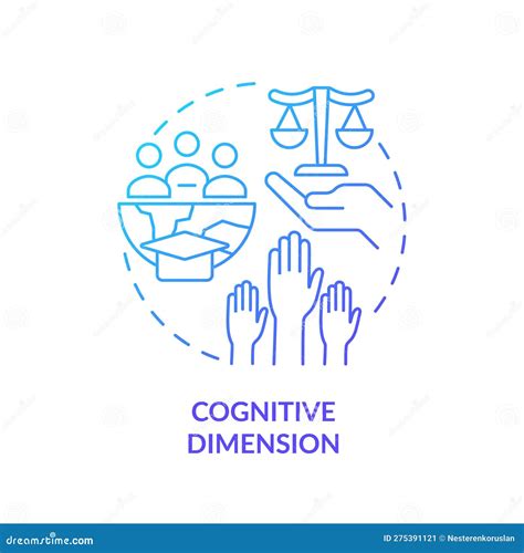 Cognitive Dimension Blue Gradient Concept Icon Stock Vector