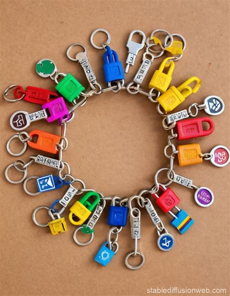 I M Going To Add A Small Lock Keyring To A Bracelet With Colors That