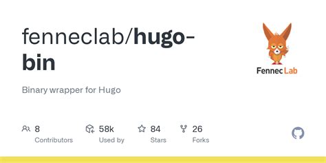 Github Fenneclabhugo Bin Binary Wrapper For Hugo