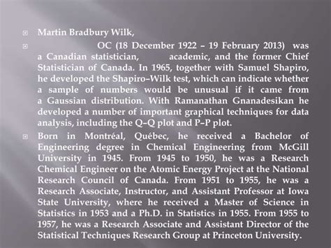 Shapiro Wilk Test Ppt