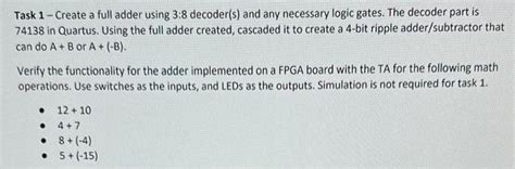 Solved Please Show What The Schematic Looks Like In Quartus