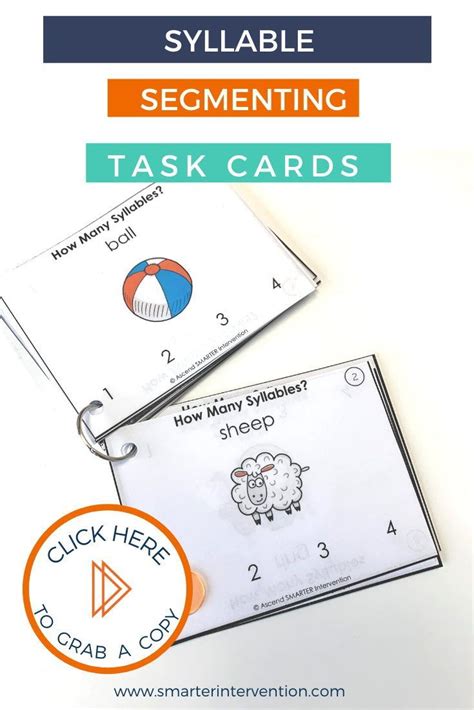 Syllable Segmenting Activities Phonological Awareness Artofit
