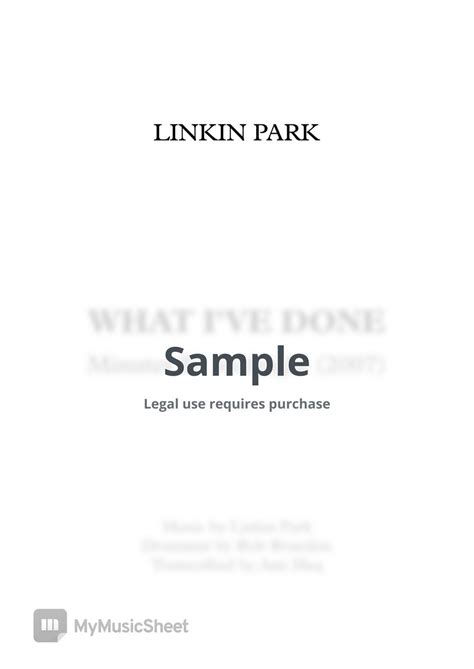 Linkin Park What Ive Done Sheets By Linkin Park