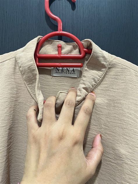 Nena Blouse In Nude Womens Fashion Tops Blouses On Carousell