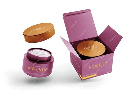 Premium Psd Cosmetic Jar Box Mockup
