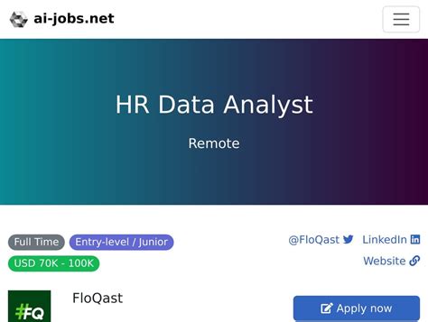 [hiring] hr data analyst remote r ai ml jobs
