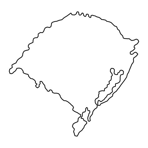Rio Grande Do Sul Mapa Estado Do Brasil Ilustração Vetorial Vetor Premium