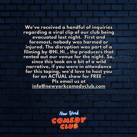 New York Comedy Club Response To Last Nights Evacuation Rstandup
