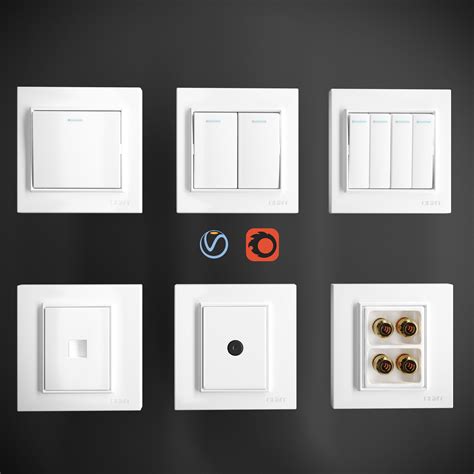 Chint 7l Series Switch And Socket 3d Cgtrader