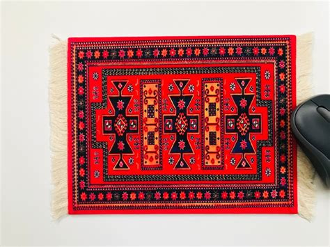 Persian Rug Mouse Pad Mat Desktop Laptop Office Handmade Etsy