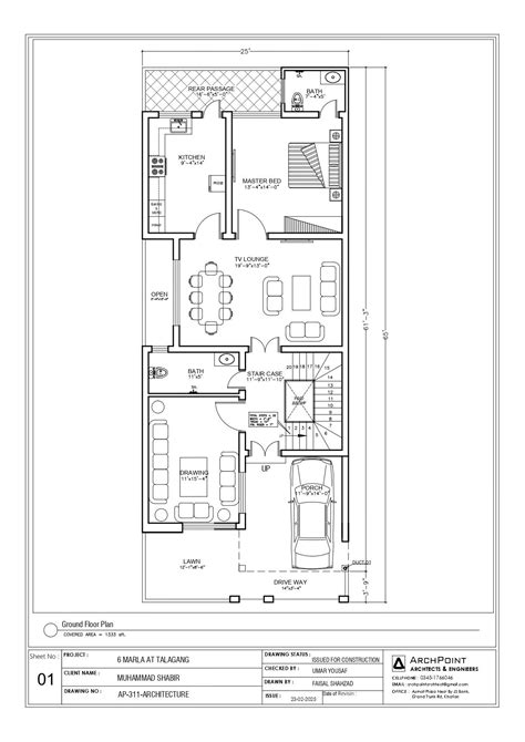 Archpoint Project Proposed By 6 Marla House Clinet