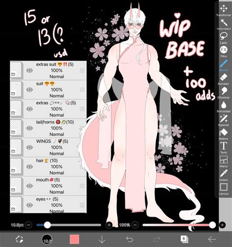 Wip Base 100 Adds By Comielly18 On Deviantart