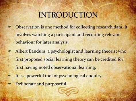Observation Method Of Psychology Ppt Free Download