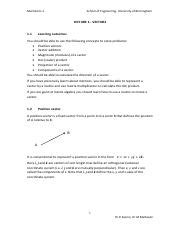 Understanding Vectors Position Addition And Magnitude In Course Hero